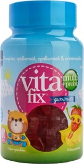 Intermed Vitafix Multi & Probio Gummies Φράουλα από 4 ετών 60 ζελεδάκια ...
