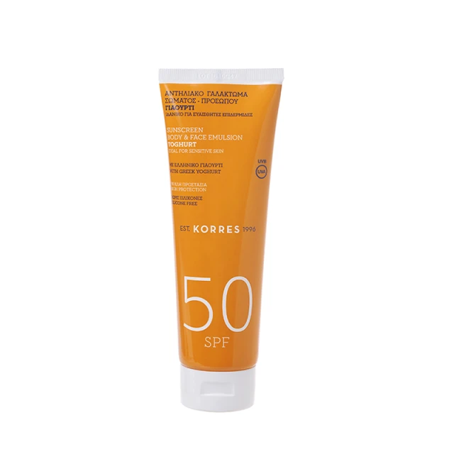 KORRES ΓΙΑΟΥΡΤΙ SPF 50 Αντηλιακό Γαλάκτωμα Σώματος - Προσώπου 250mL ...