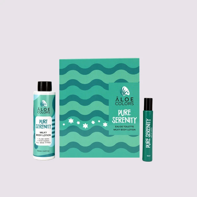 Aloe+ Colors PROMO 2024 Pure Serenity Gift Set με Άρωμα 10ml & Milky Body Lotion 150ml ...