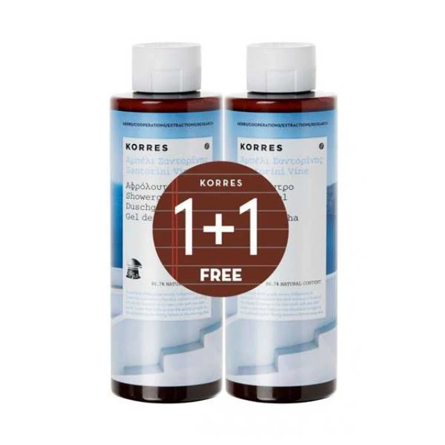 Korres Αφρόλουτρο Αμπέλι Σαντορίνης 250ml 1+1 ΔΩΡΟ 2x250ml 2τμχ ...